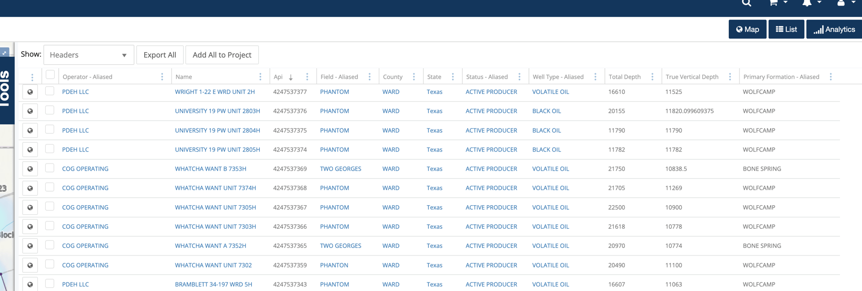 How do I export production data?
